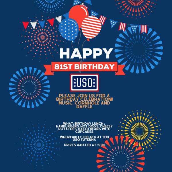 USO 81st Birthday Celebration at USO Futenma • USO Okinawa